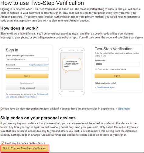 How To Enable And Disable Two Step Authentication On Amazon Account