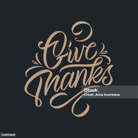 추수 감사절 휴가를위한 인사말 카드와 포스터에 대한 타이포그래피 벡터 디자인에 감사드립니다 디자인 템플릿 축하 감사 비문 편지를주십시오 10월에 대한 스톡 벡터 아트 및