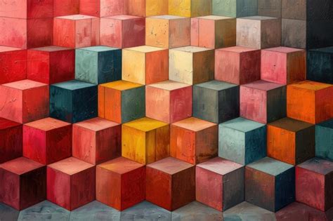 Premium Photo Abstract Seamless Cube Colorful Background Wallpaper Design Images