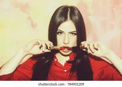 Sexy Cute Woman Pretty Girl Brunette Stock Photo Shutterstock