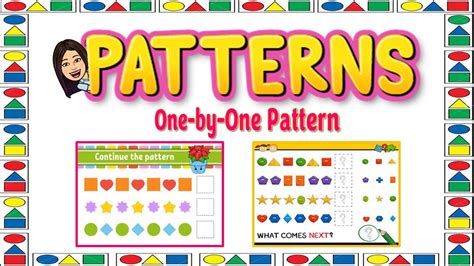 Patterns One By One Pattern Kindergarten Math Teacherbethclasstv Youtube