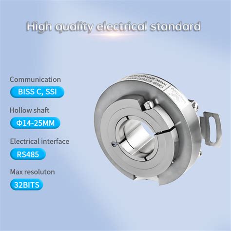 Hollow Shaft Rotary 19 Bits 32bits Single Turn Servo Motor Encoder Km55