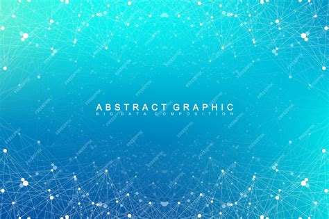 Premium Vector Big Data Visualization Abstract Background Communication