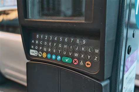 18 2 2025 Prague Public Transport Ticket Machine Keypad Close Up