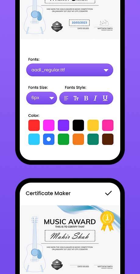 Certificate Maker Android Source Code By Elveeinfotech Codester
