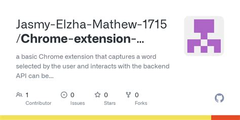 Github Jasmy Elzha Mathew 1715chrome Extension Using The Plasmo Framework A Basic Chrome