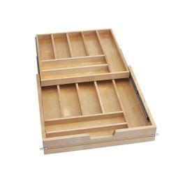 Rev A Shelf 4WTCD BLUMOTION Face Frame Cutlery Drawer 2 Tier 6 Compartment 15 W X 21 3 4