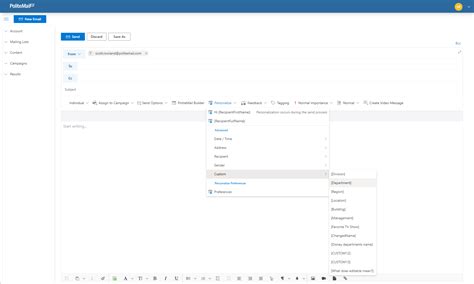 html personalization via importing a custom field pmkb