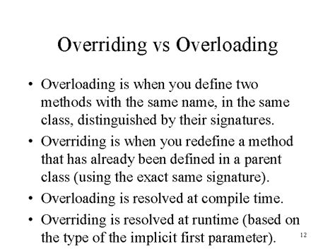 Overriding Vs Overloading