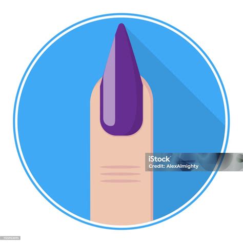 아이콘을 손톱 보라색 손톱 벡터입니다 네일 플랫 로고입니다 개념에 대한 스톡 벡터 아트 및 기타 이미지 개념 로고 매니큐어 미용술 Istock