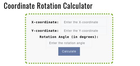 Coordinate Rotation Calculator Your Calculator Home