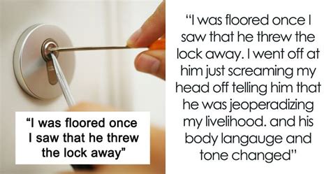 Woman Puts A Lock On Her Home Office Because Of Her Husbands Constant Interrupting Later