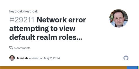 Network Error Attempting To View Default Realm Roles Without