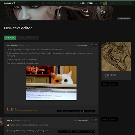 New Text Editor — Polycount