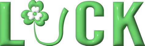 Free 3D LUCK Text Or St Patrick S Day 21655941 PNG With Transparent