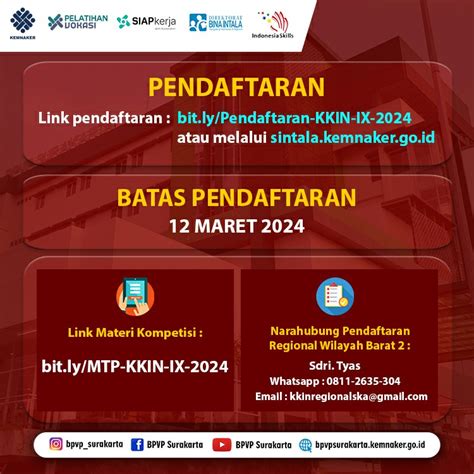 Kkin Ix 2024 Regional Wilayah Barat 2 Balai Pelatihan Vokasi Dan