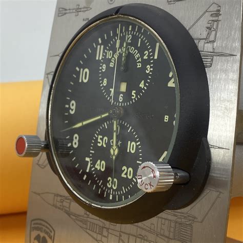 Aviation Soviet Aviation Clock With Stopwatch AChS MIG Ghost Of Kyiv