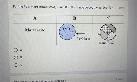 Solved For The Fe−c Microstructures Ab And C In The Image
