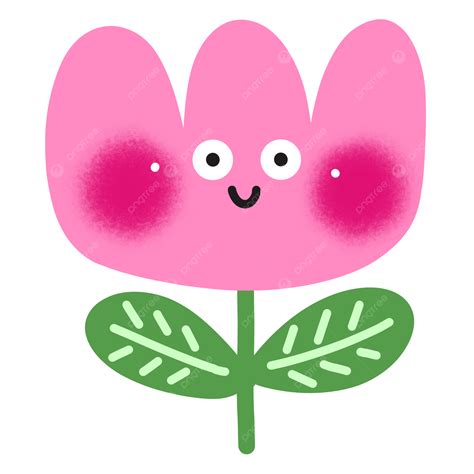 행복한 기분으로 튤립의 간단한 손 그리기 튤립 꽃 행복하다 Png 일러스트 및 Psd 이미지 무료 다운로드 Pngtree