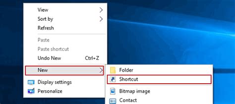Create System Shortcut On Windows Desktop