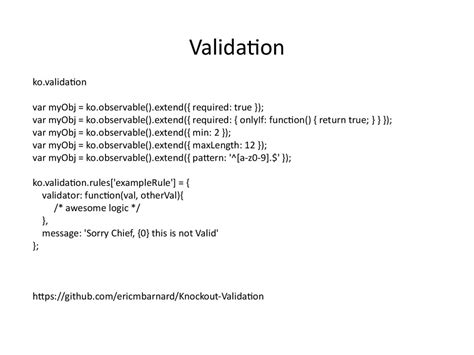 Knockoutjs Mvvm Library Online Presentation