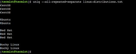 Uniq Command Remove Duplicate Lines From A Linux Files