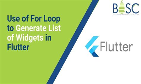 Use Of For Loop That Generates A List Of Widgets In Flutter Bosc Tech