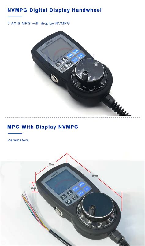 Aubalasti NVMPG Mach Axis Handwheel MPG Pendant Manual Pulse Gener Wavetopsign