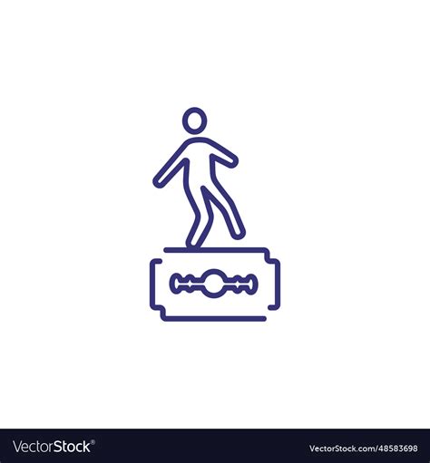 Risk Line Icon Royalty Free Vector Image Vectorstock