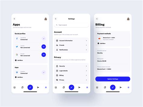 Account Settings Droid Multipurpose Mobile Ui Kit By Whiteui Store On