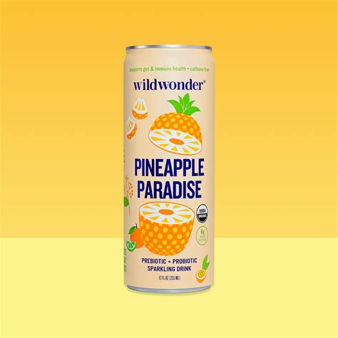 Pineapple Paradise Gut Friendly Sparkling Drink Wildwonder