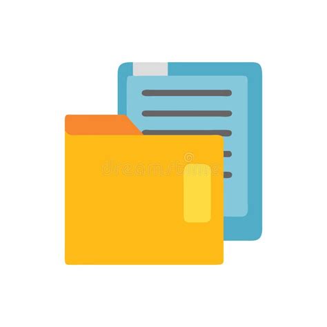 Folder Icon For Study Materials Stock Vector Illustration Of Design