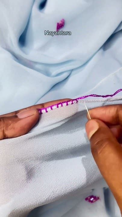 Easy Laceboarder Using Niddle And Thread Needle Art Wow Embroidery Hijabstyle Hijabviral