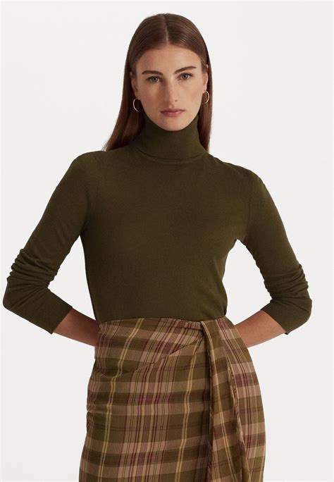 Lauren Ralph Lauren Zoe Long Sleeve Striktrøje Botanic Green