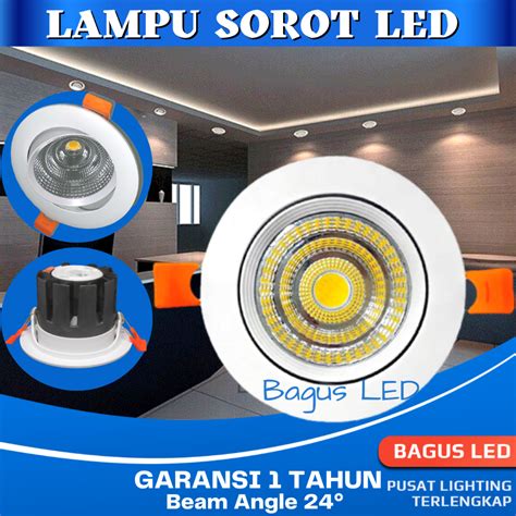 Jual Lampu Sorot Plafon Cob Spot Light Led Daya W W W Garansi Shopee Indonesia