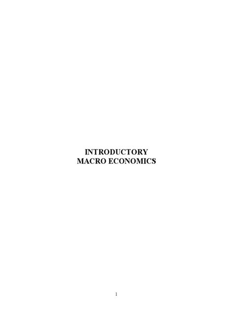 Introductory Macroeconomics Pdf Economics Macroeconomics