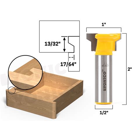 Joinery Reversible Glue Joint Reversible Drawer Front Joint Router Bit Shank