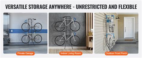 Vevor 2 Bike Storage Rack Free Standing Gravity Wall Vertical Bike