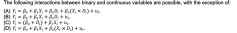 Solved The Following Interactions Between Binary And