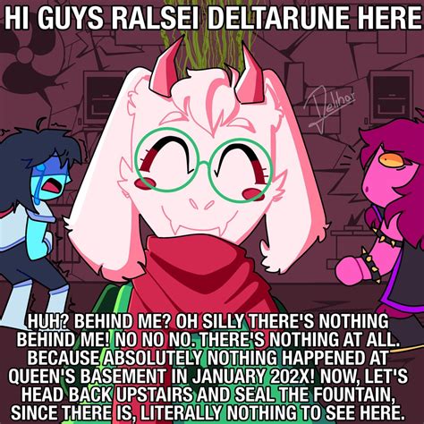 Here Is A Drawing Of Ralsei Kris Susie And Absolutely Nobody Else