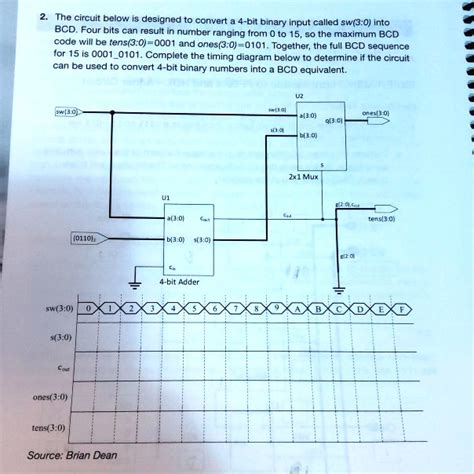 SOLVED The Circuit Below Is Designed To Convert A 4 Bit Binary Input