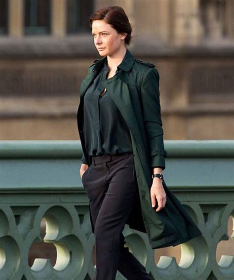 Mission Impossible 5 Rebecca Ferguson Green Coat