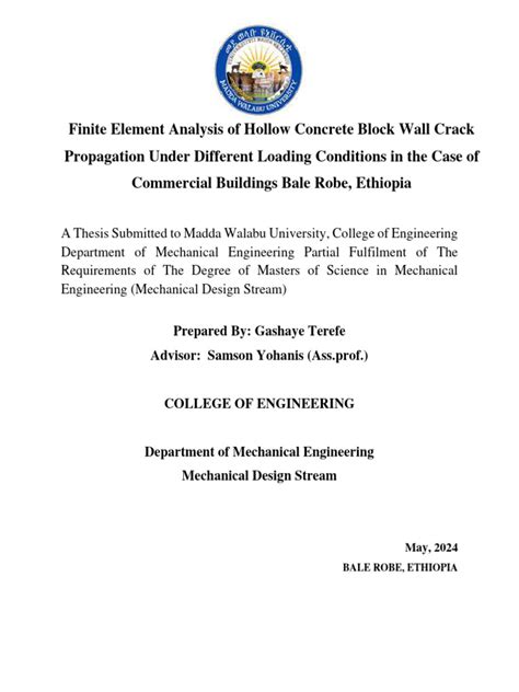 Finite Element Analysis Of Hollow Concrete Block Wall Crack Propagation Under Different Loading