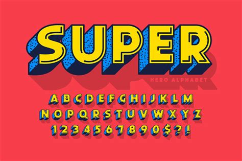 트렌디 한 3d 코믹 글꼴 디자인 다채로운 알파벳 서체 3차원 형태에 대한 스톡 벡터 아트 및 기타 이미지 3차원 형태