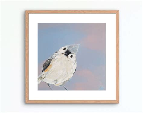 Tufted Titmouse Bird Art Print Etsy