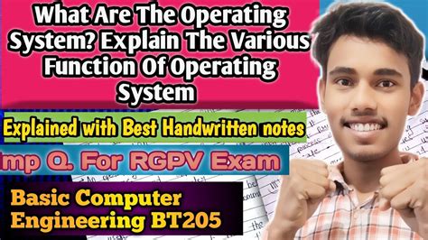 Operating System And Its Various Function Rgpv Exam Basic Computer