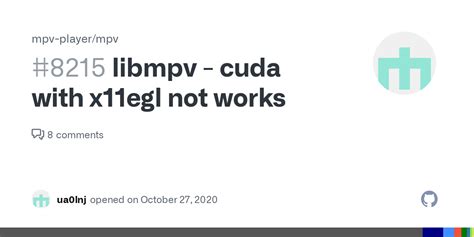 Libmpv Cuda With X Egl Not Works Issue Mpv Player Mpv Github