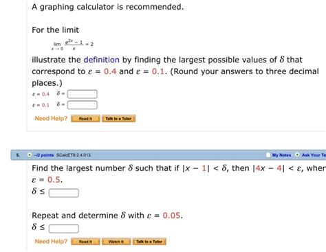 Solved A Graphing Calculator Is Recommended For The Limit