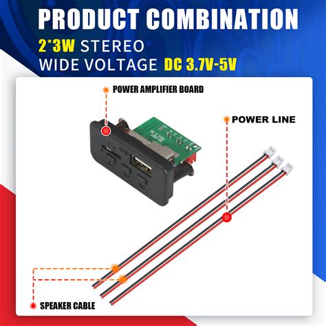 Bộ Khuếch đại 6w Diy Mp3 Wma Wav Ape Flac Decoder Board 5v 3w Bluetooth 50 Ghi Cuộc Gọi Usb Tf