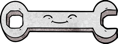 Retro Grunge Texture Cartoon Cute Wrench 13813572 Vector Art At Vecteezy